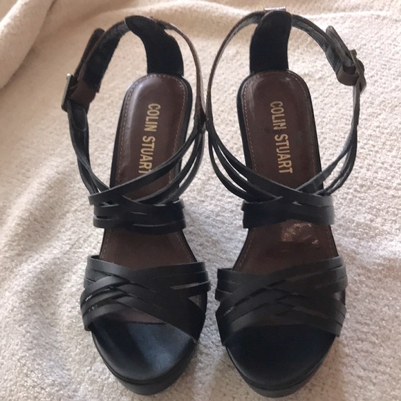Colin Stuart | Shoes | Colin Stuart Leather Wedge Sandals | Poshmark